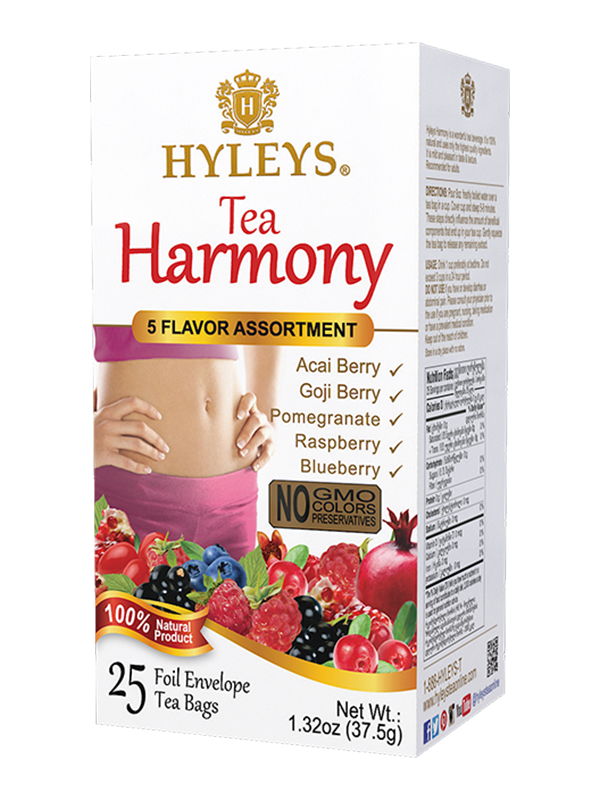 TEA HARMONY 5 FLAVOR ASSORTMENT – 25 FOIL ENVELOPE TEA BAGS – Regency ...