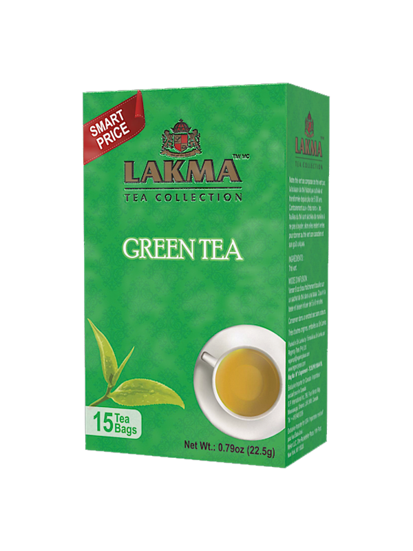 GREEN TEA – 15 TEA BAGS PACKED IN POUCH – Regency Teas (PVT) LTD