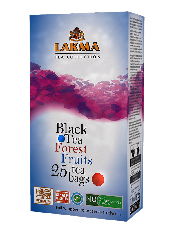 BLACK TEA FOREST FRUITS – 25 TEA BAGS WRAPPED IN FOIL POUCH – Regency ...