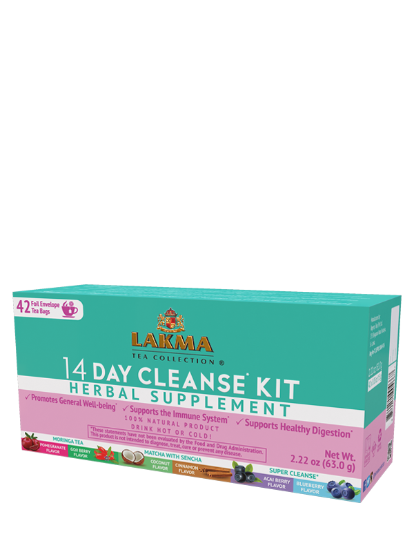 14 DAY CLEANSE KIT – 42 FOIL ENVELOPE TEA BAGS – Regency Teas (PVT) LTD