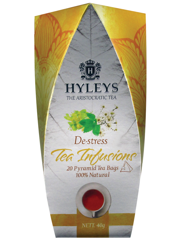 TEA INFUSIONS DE-STRESS – 20 PYRAMID TEA BAGS – Regency Teas (PVT) LTD