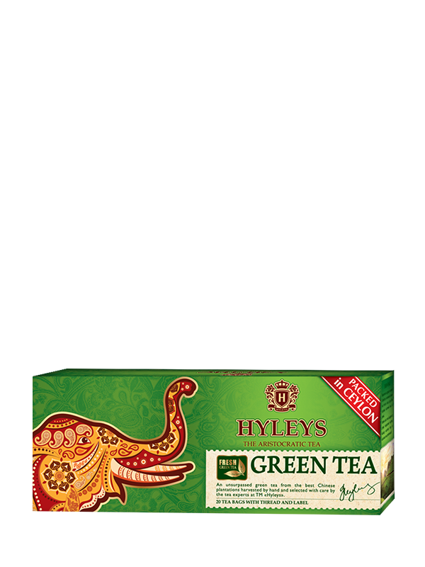 GREEN TEA – 20 TEA BAGS WITH THREAD AND LABEL – Regency Teas (PVT) LTD