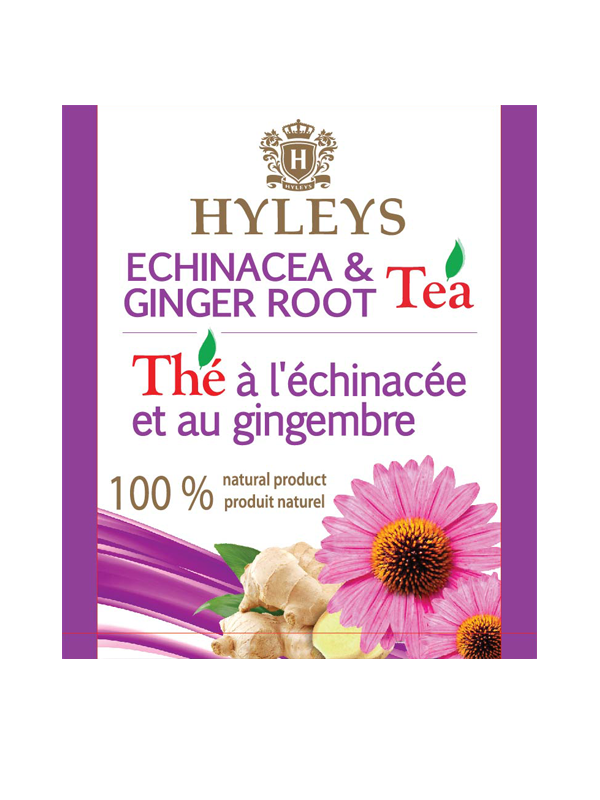 ECHINACEA & GINGER ROOT TEA – 25 FOIL ENVELOPE TEA BAGS – Regency Teas ...