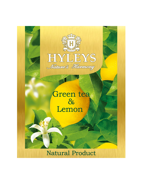 GREEN TEA & LEMON – 25 FOIL ENVELOPE TEA BAGS – Regency Teas (PVT) LTD