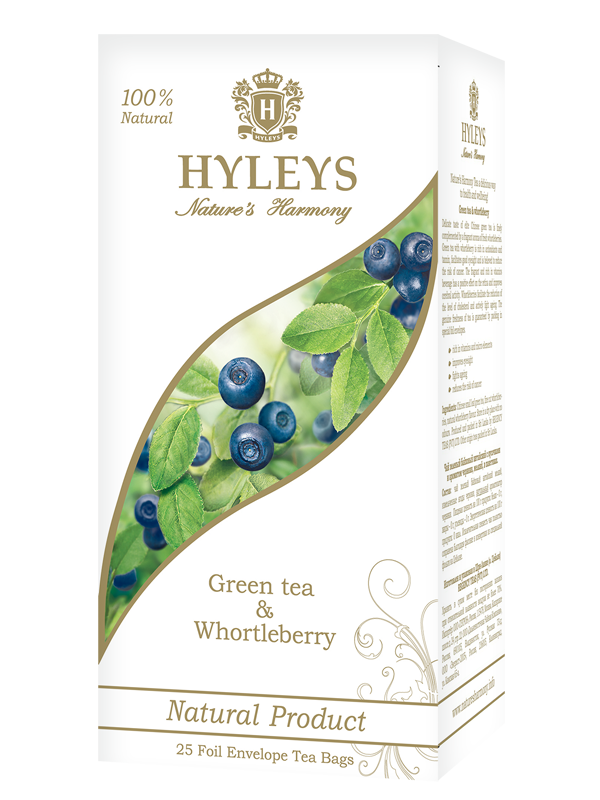 GREEN TEA & WHORTLEBERRY – 25 FOIL ENVELOPE TEA BAGS – Regency Teas ...