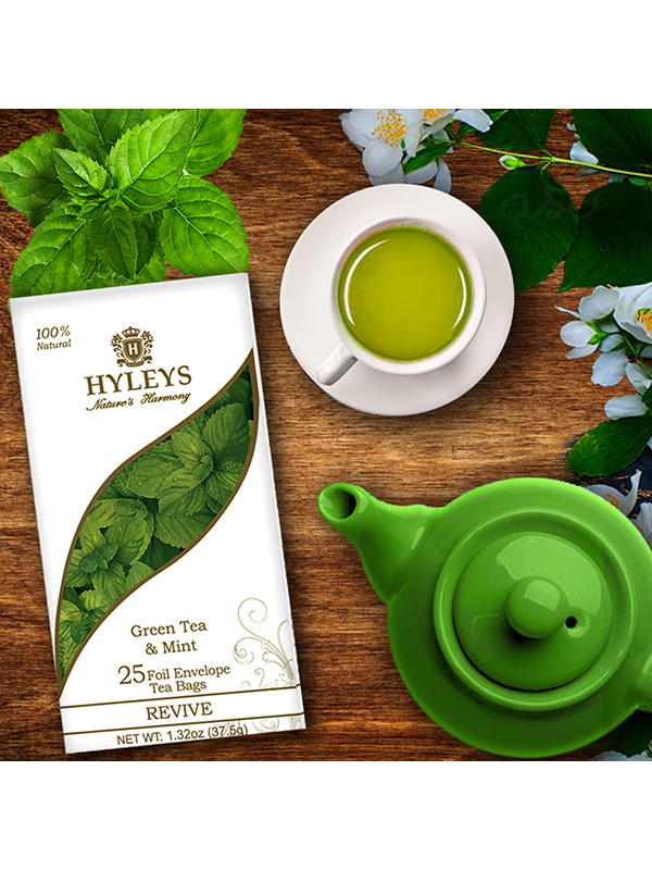 GREEN TEA WITH MINT – 25 FOIL ENVELOPE TEA BAGS – Regency Teas (PVT) LTD