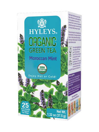 ORGANIC GREEN TEA MOROCCAN MINT – 25 INDIVIDUALLY WRAPPED TEA BAGS ...