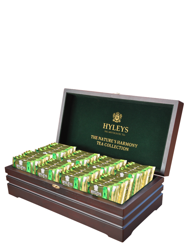 NATURE’S HARMONY WOODEN BOX – 80 FOIL ENVELOPE TEA BAGS – Regency Teas ...