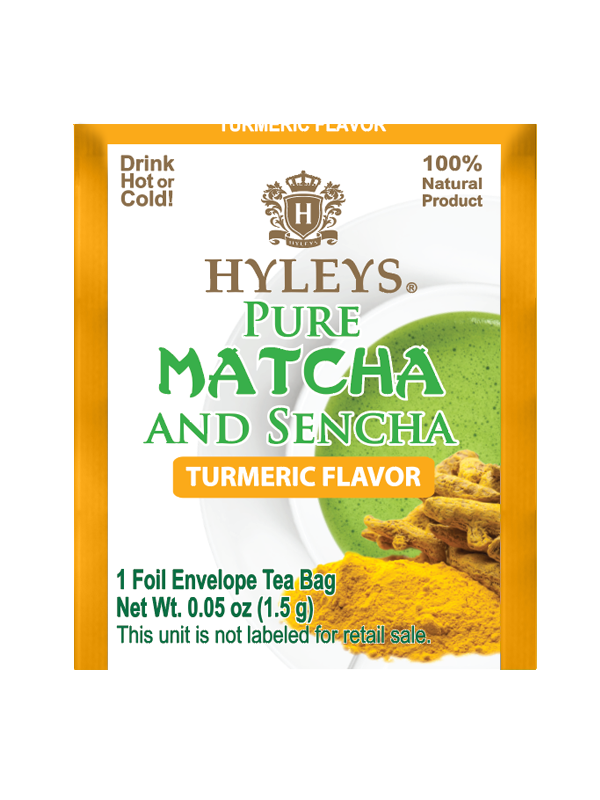 PURE MATCHA AND SENCHA TURMERIC FLAVOR 17806 – 25 FOIL ENVELOPE TEA ...