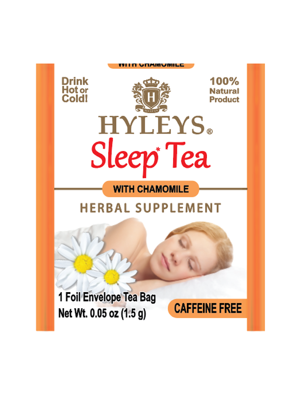 SLEEP TEA WITH CHAMOMILE – 25 FOIL ENVELOPE TEA BAGS – Regency Teas ...