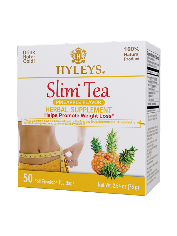 SLIM TEA PINEAPPLE FLAVOR – 50 FOIL ENVELOPE TEA BAGS – Regency Teas ...