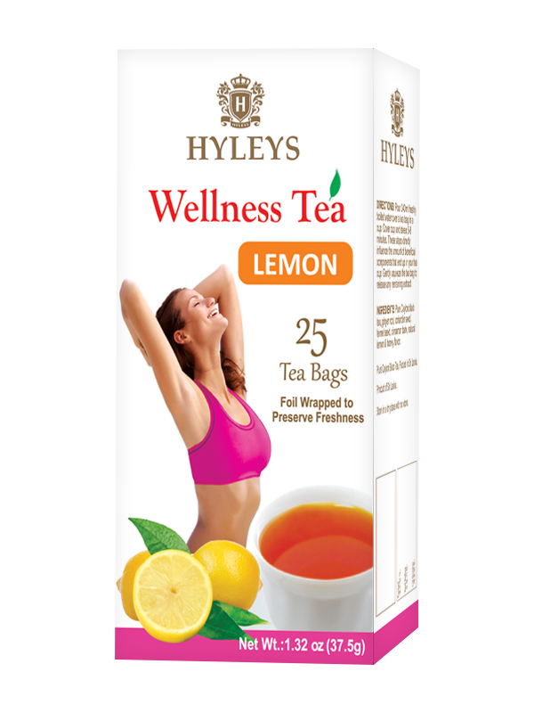 WELLNESS TEA LEMON – 25 TEA BAGS WRAPPED IN FOIL POUCH – Regency Teas ...