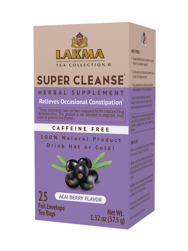 SUPER CLEANSE ACAI BERRY FLAVOR – 25 FOIL ENVELOPE TEA BAGS – Regency ...