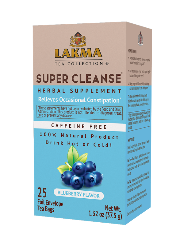 SUPER CLEANSE BLUEBERRY FLAVOR – 25 FOIL ENVELOPE TEA BAGS – Regency ...